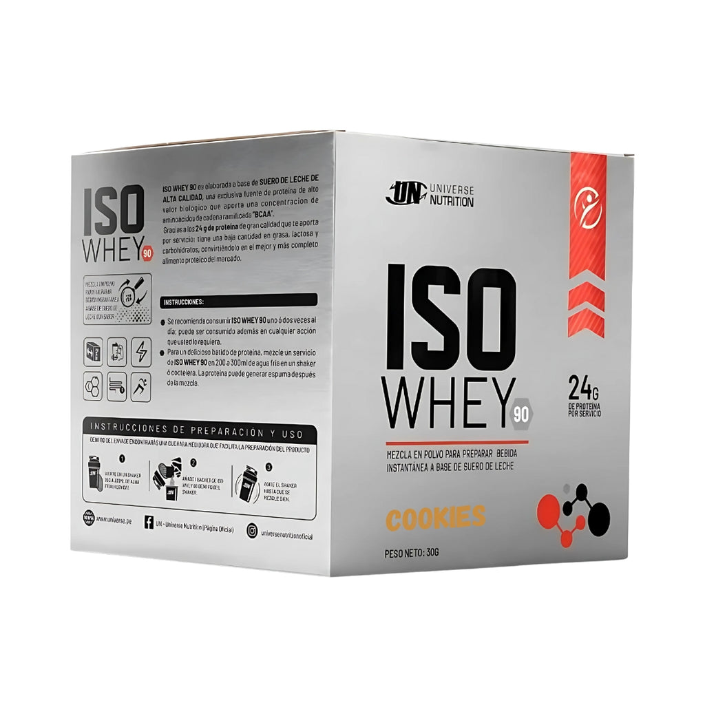 Iso Whey 90 Caja (10 Sachets) 30 Gr Universe Nutrition