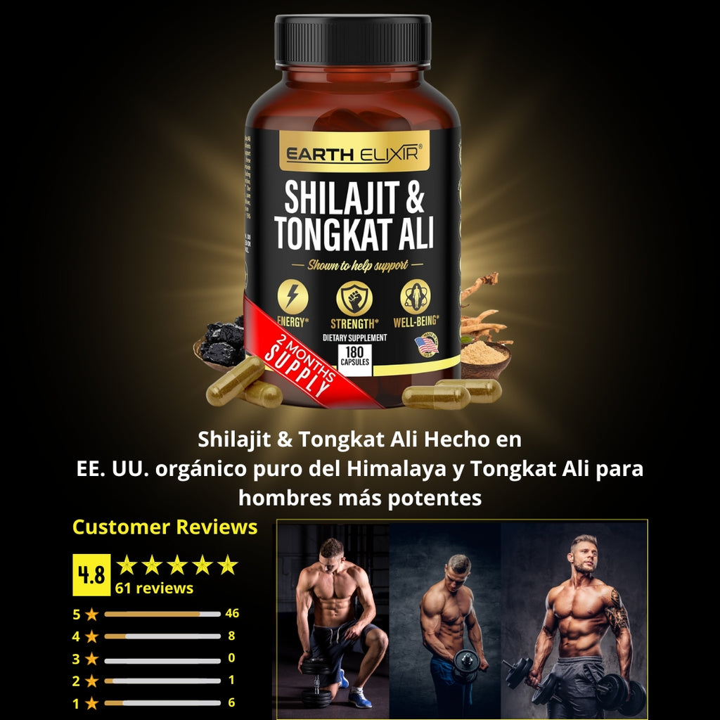 Shilajit Tongkat Ali 180 Capsulas Earth Elixir